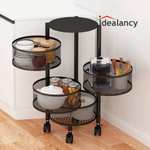 Premium Round Metal Trolley | Idealancy