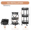 3-Tier Foldable Storage Trolley Rack | Idealancy
